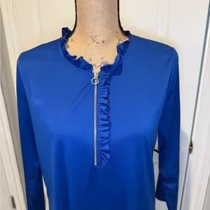 Jade | Dresses | Jade By Melody Tam Royal Blue Dress With Ruffle Detail ...